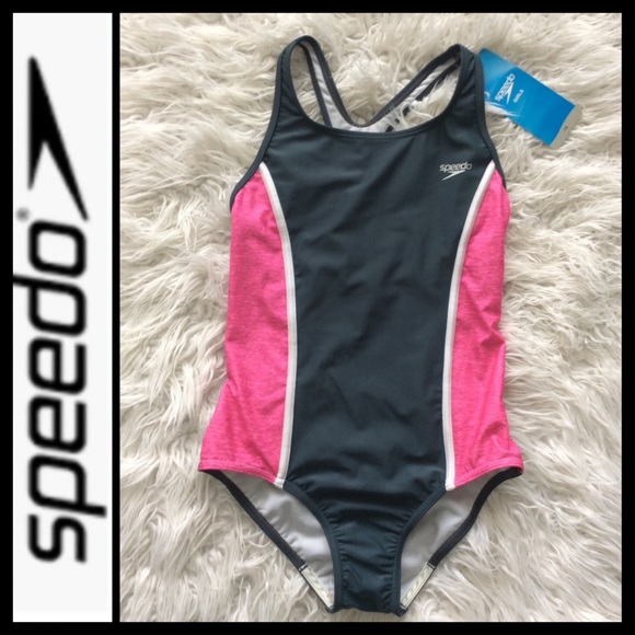 Speedo | Swim | Nwt Speedo Girls Colorblock Swimsuit | Poshmark